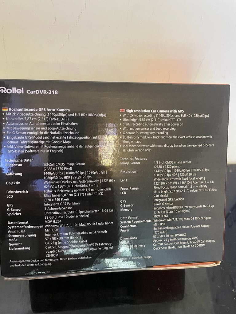 CarDVR-318 2k GPS auto-camera 行車記錄儀 車cam (煙插, 不是USB), 汽車配件, 電子配件 ...