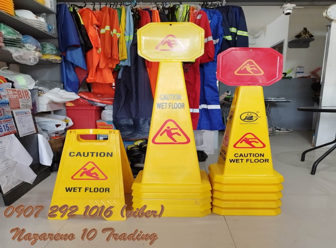Caution wet floor signage cone type 21, Furniture & Home Living ...