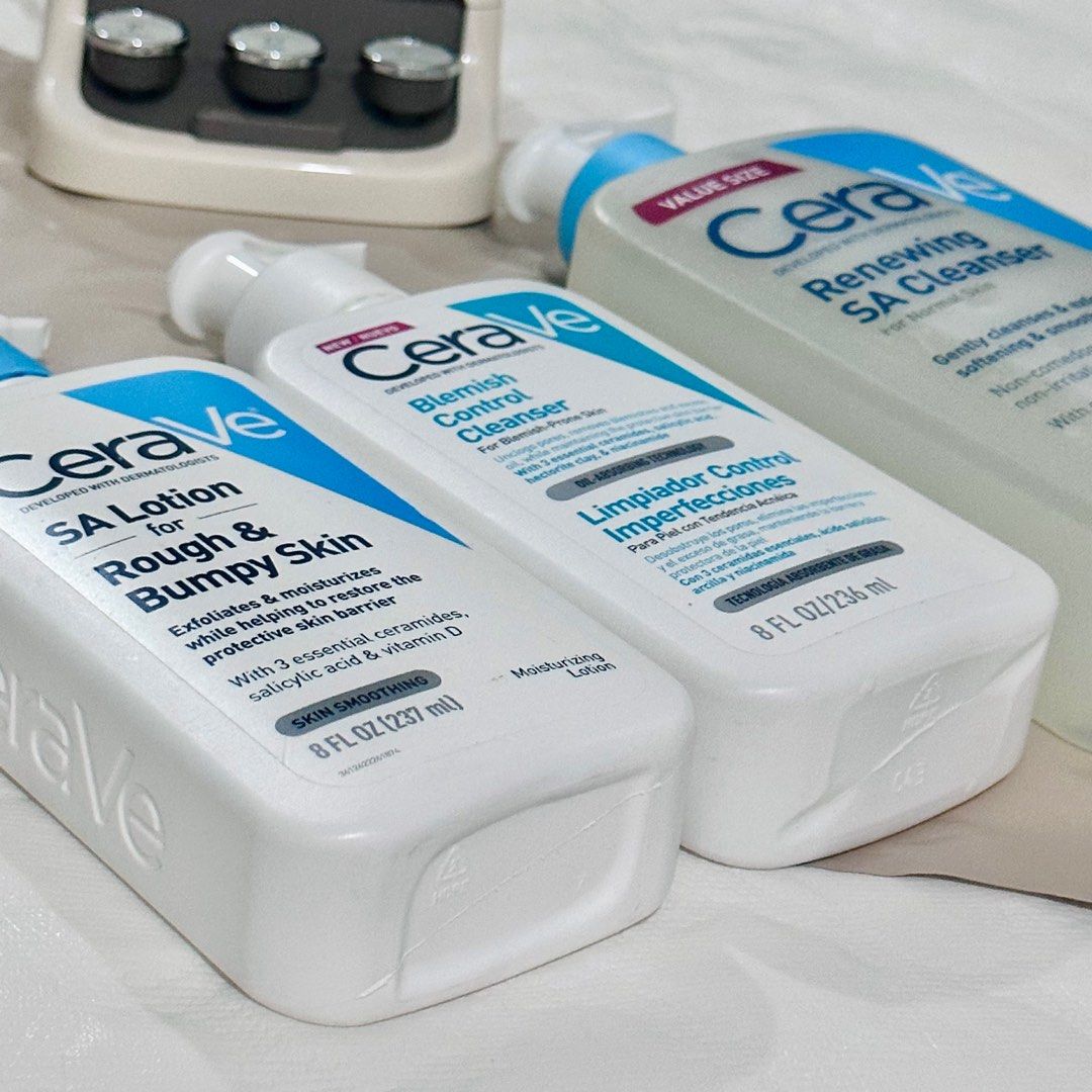 Cerave SA Rough and Bumpy Skin 237ml Blemish Control Cleanser 236ml ...