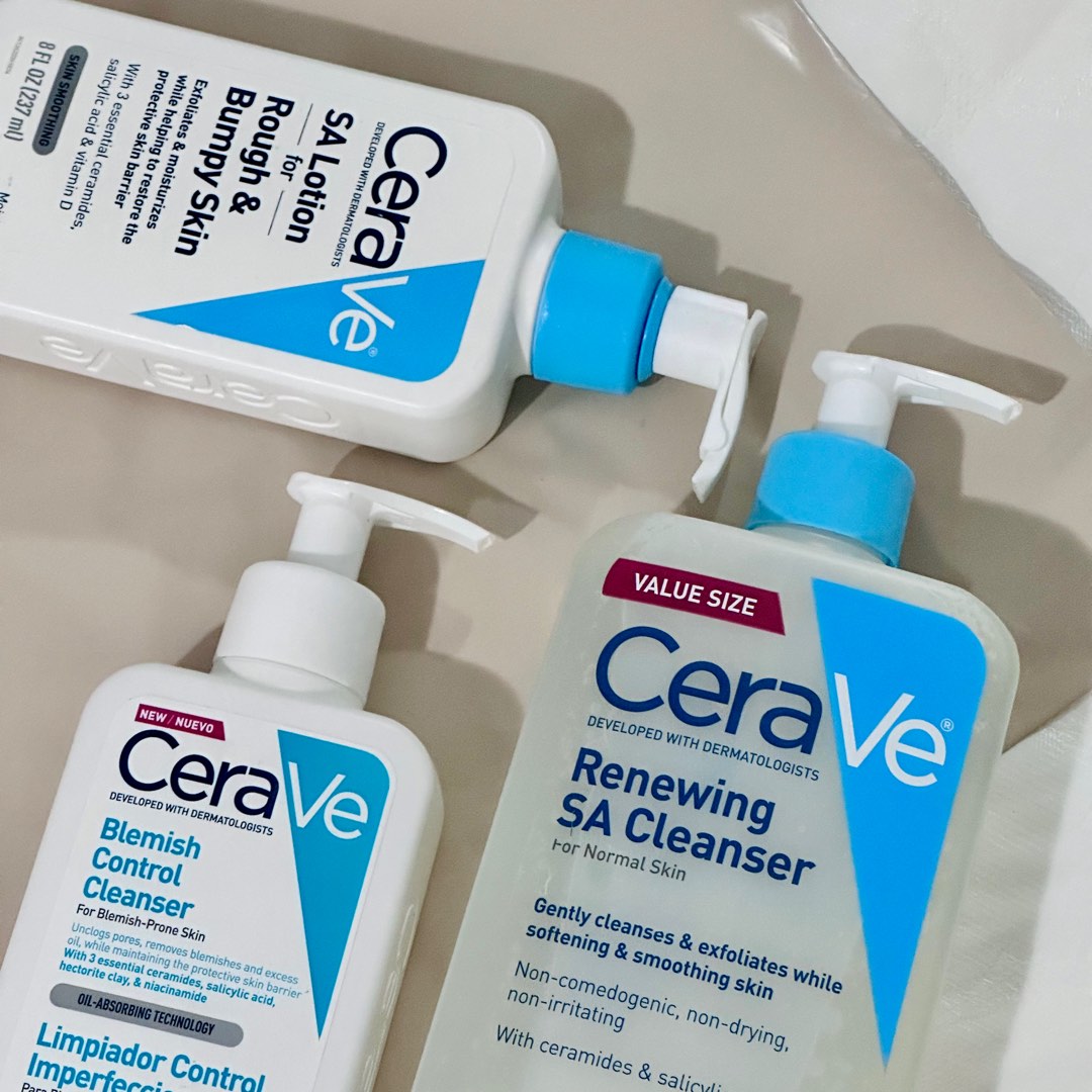 Cerave SA Rough and Bumpy Skin 237ml Blemish Control Cleanser 236ml ...