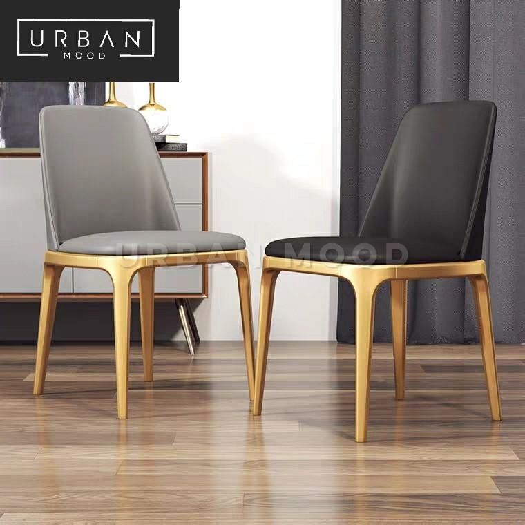 CHAD Vintage Faux Leather Dining Chair, Furniture & Home Living ...