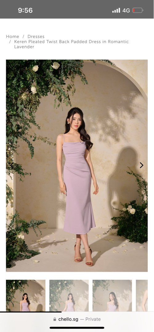 Chello keren dress in S lavender, Women's Fashion, Dresses & Sets, Dresses on Carousell