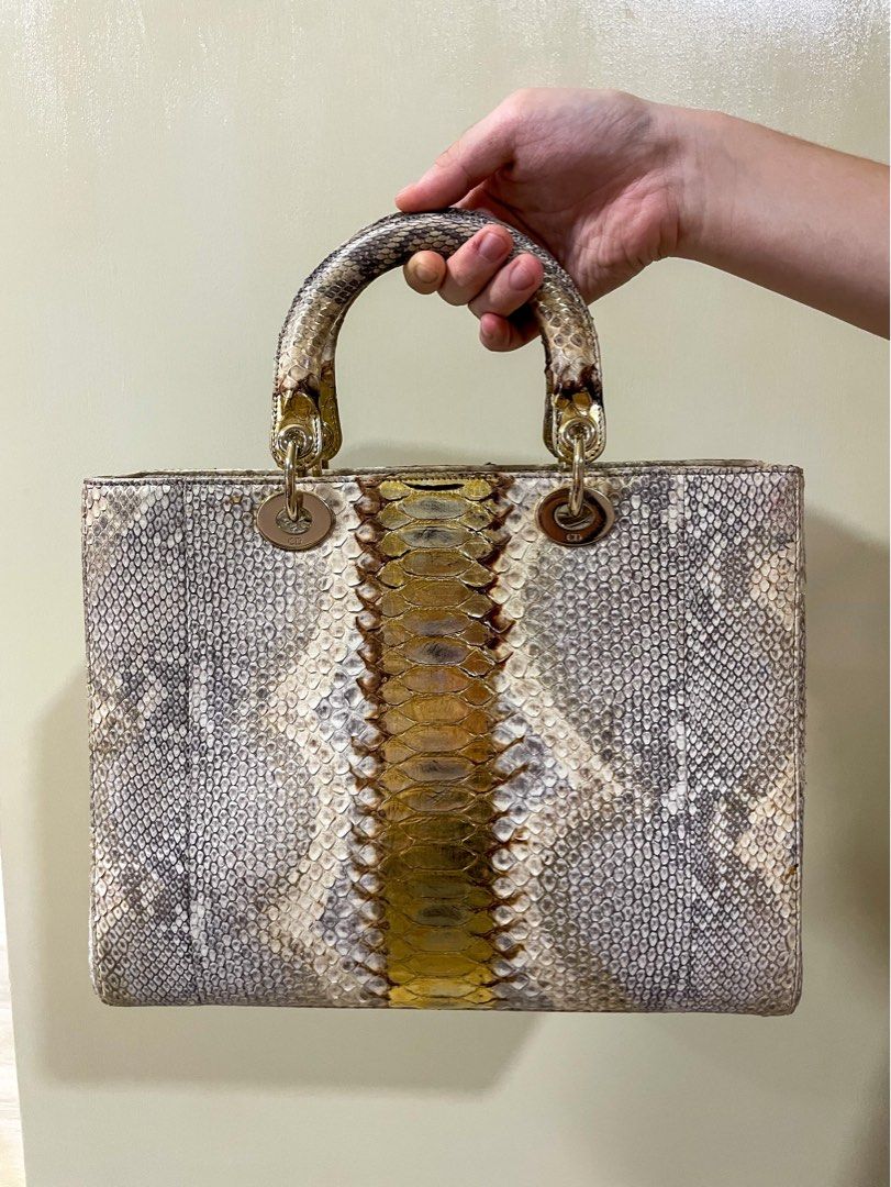 Christian Dior Python Lady Dior, Luxury, Bags & Wallets on Carousell