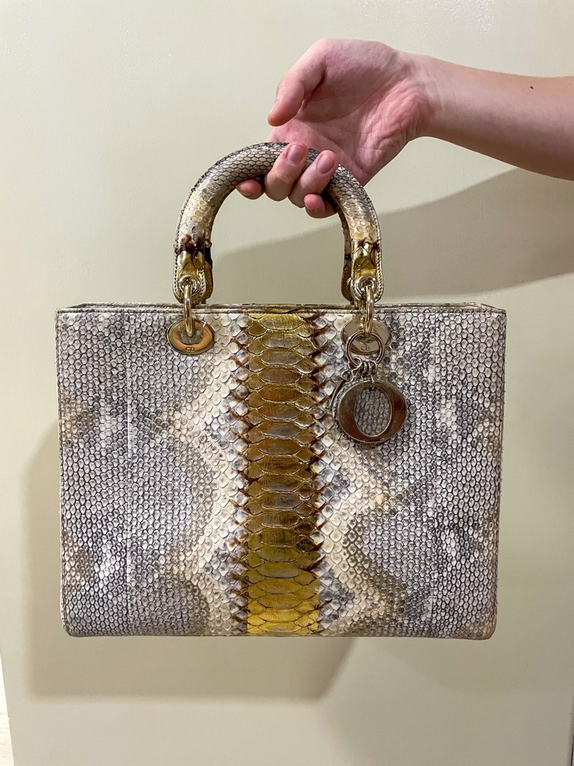 Christian Dior Python Lady Dior, Luxury, Bags & Wallets on Carousell