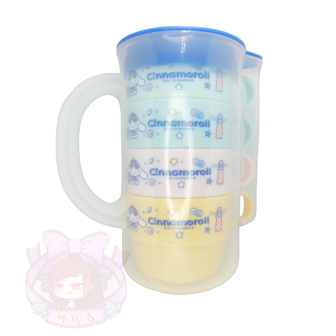Cinnamoroll Sanrio Official Pitcher & Cups set, Furniture & Home Living ...