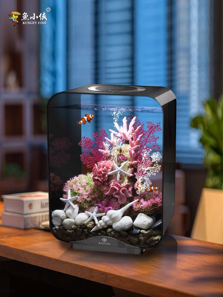 Classy fish tank with led light (multi-color), Furniture & Home Living ...