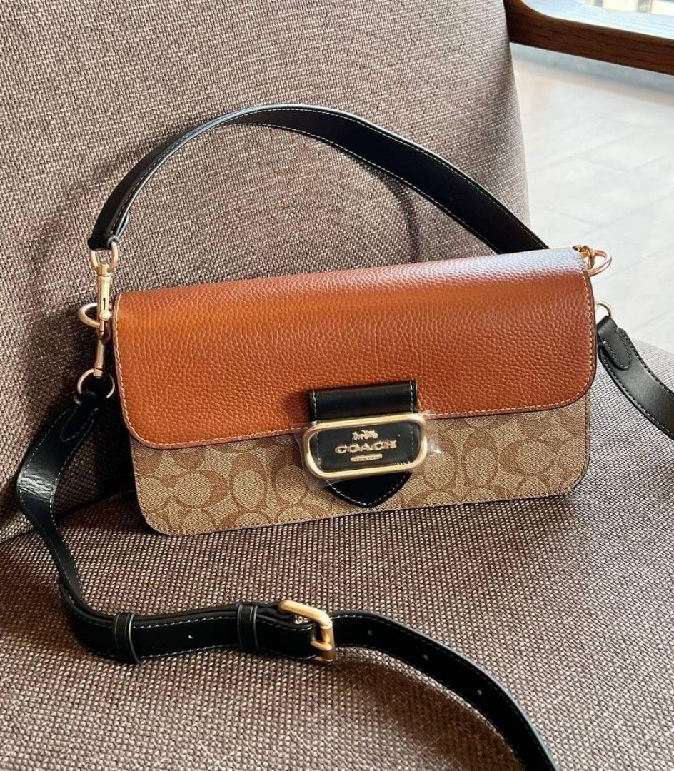 Coach Morgan Shoulder Bag In Colorblock Signature Canvas on Carousell