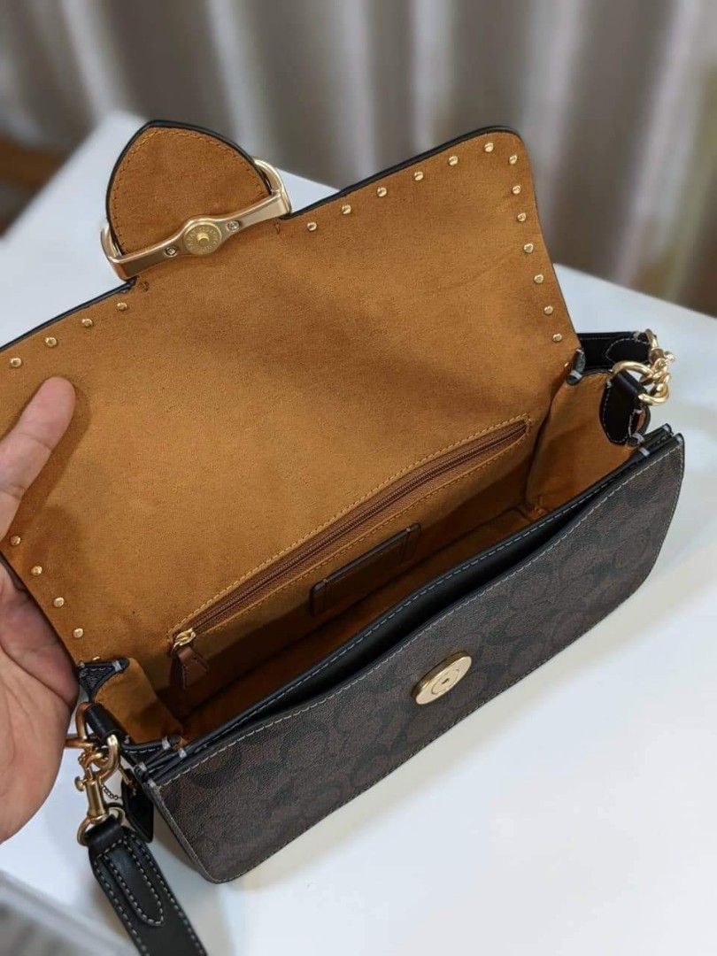 Coach Morgan Shoulder Bag In Colorblock Signature Canvas With Rivets ...