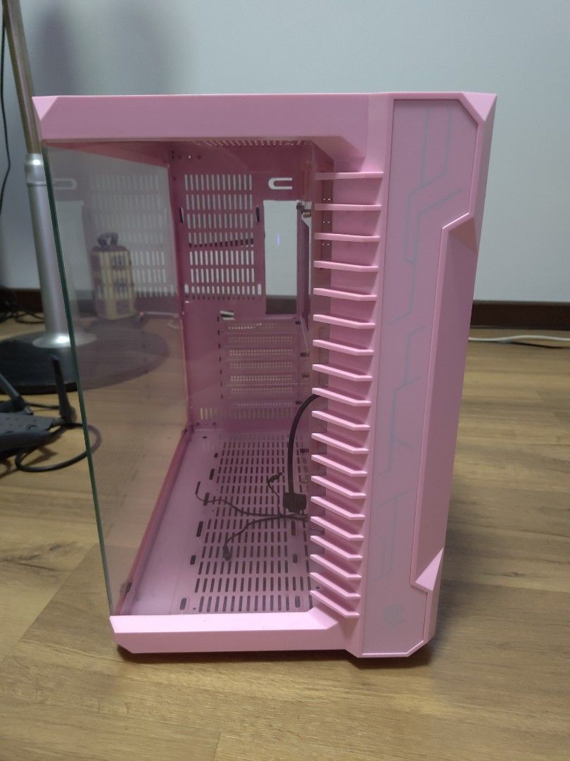 Cobalt Pink Fish Tank ATX Case, Computers & Tech, Parts & Accessories ...