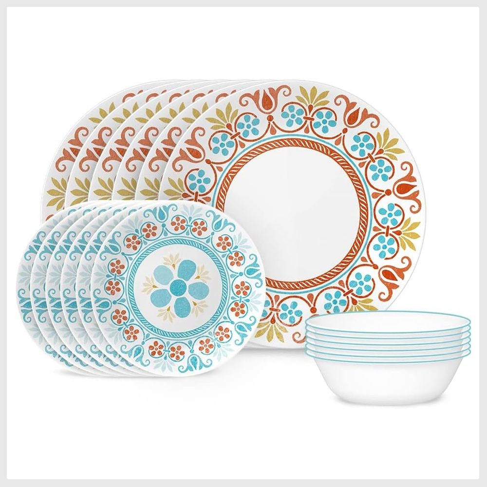 Corelle Terracotta Dreams Dinnerware Set for 6, 18 Pieces | Dinner ...