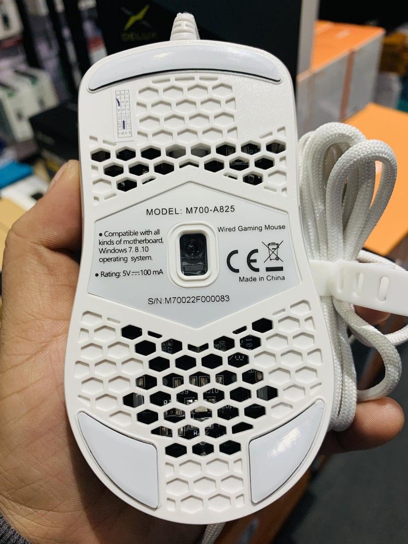 Delux M700A RGB Wired Gaming Mouse Honeycomb Design A825 White, Computers & Tech, Parts ...