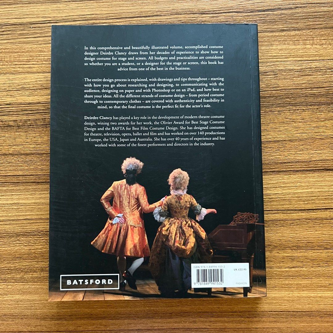 Designing Costume for Stage and Screen by Deirdre Clancy book, Hobbies ...