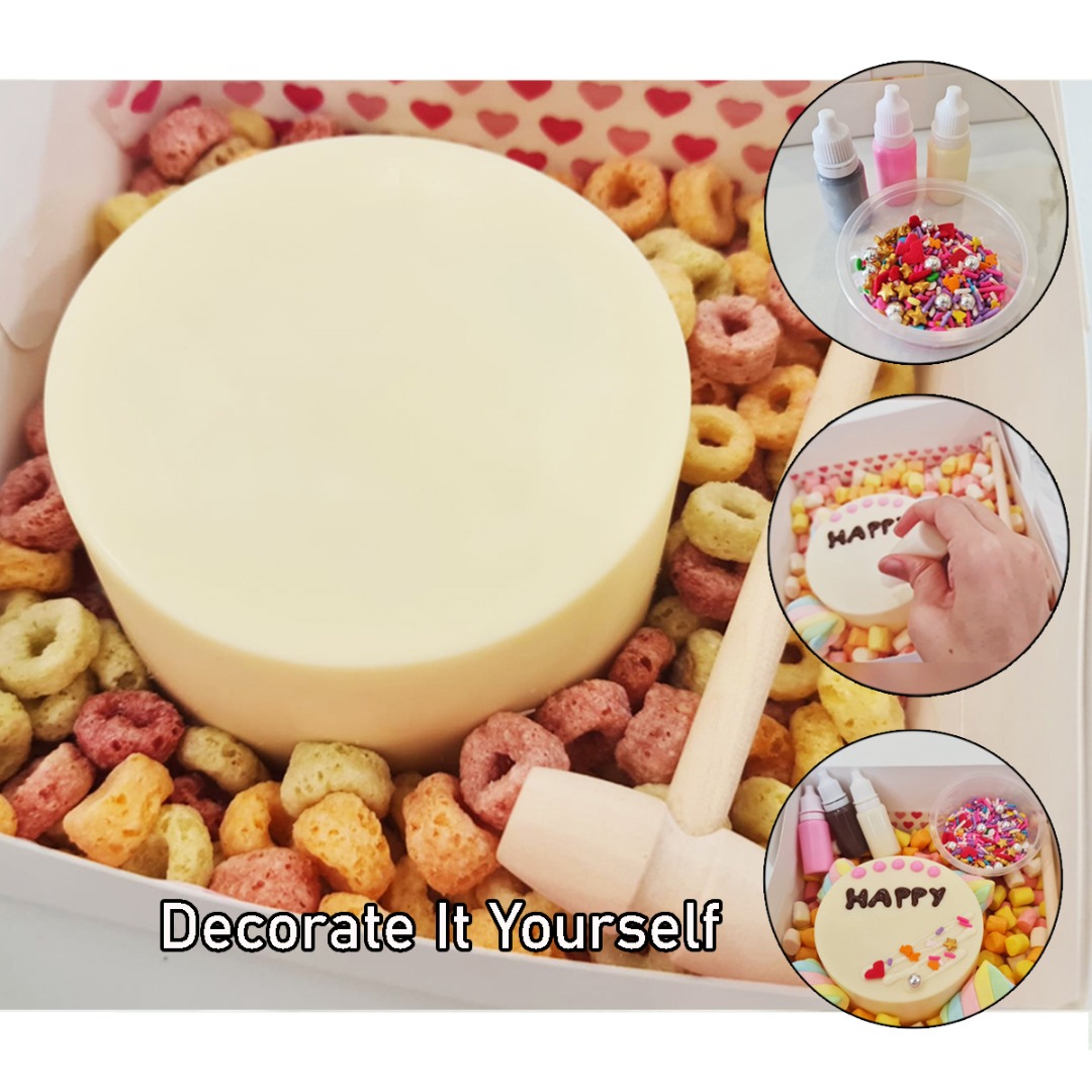 DIY Chocolate Smash Pinata Cake, Food & Drinks, Homemade Bakes on Carousell