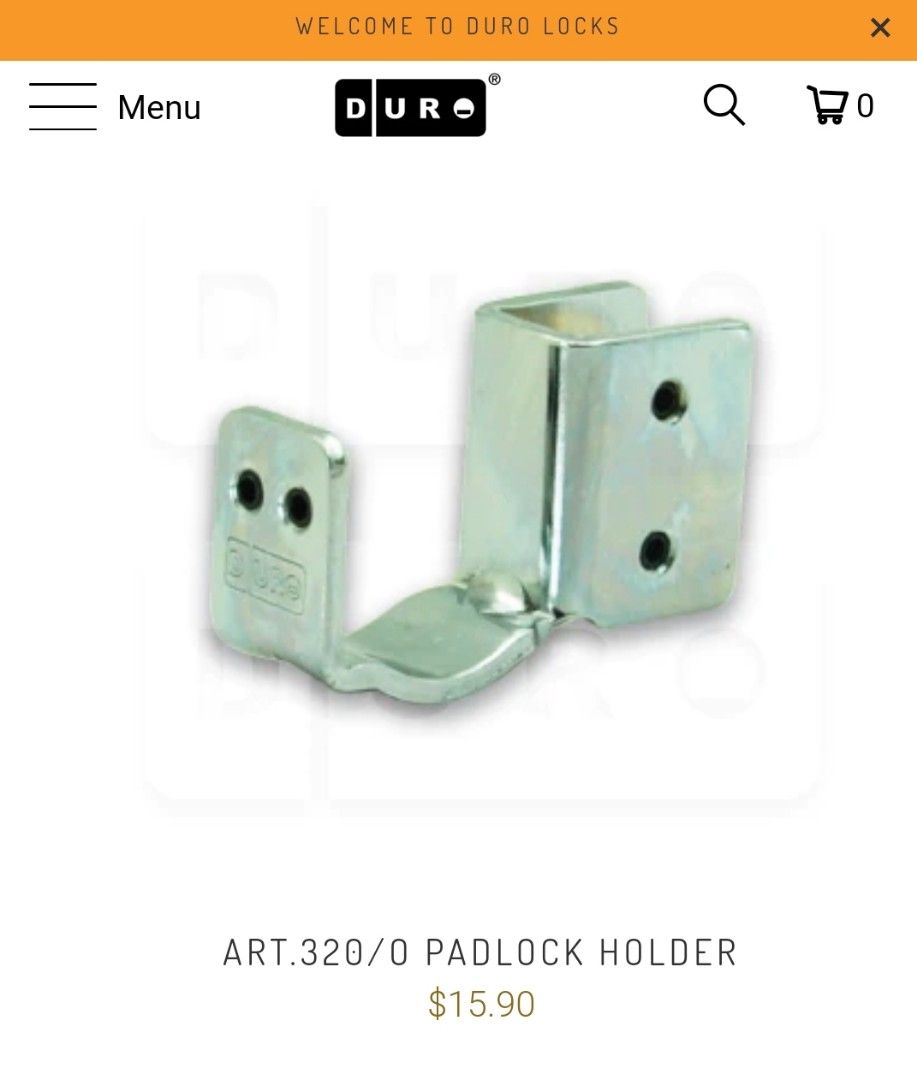Duro Lock Holder Art.320/O for HDB gates, Furniture & Home Living ...