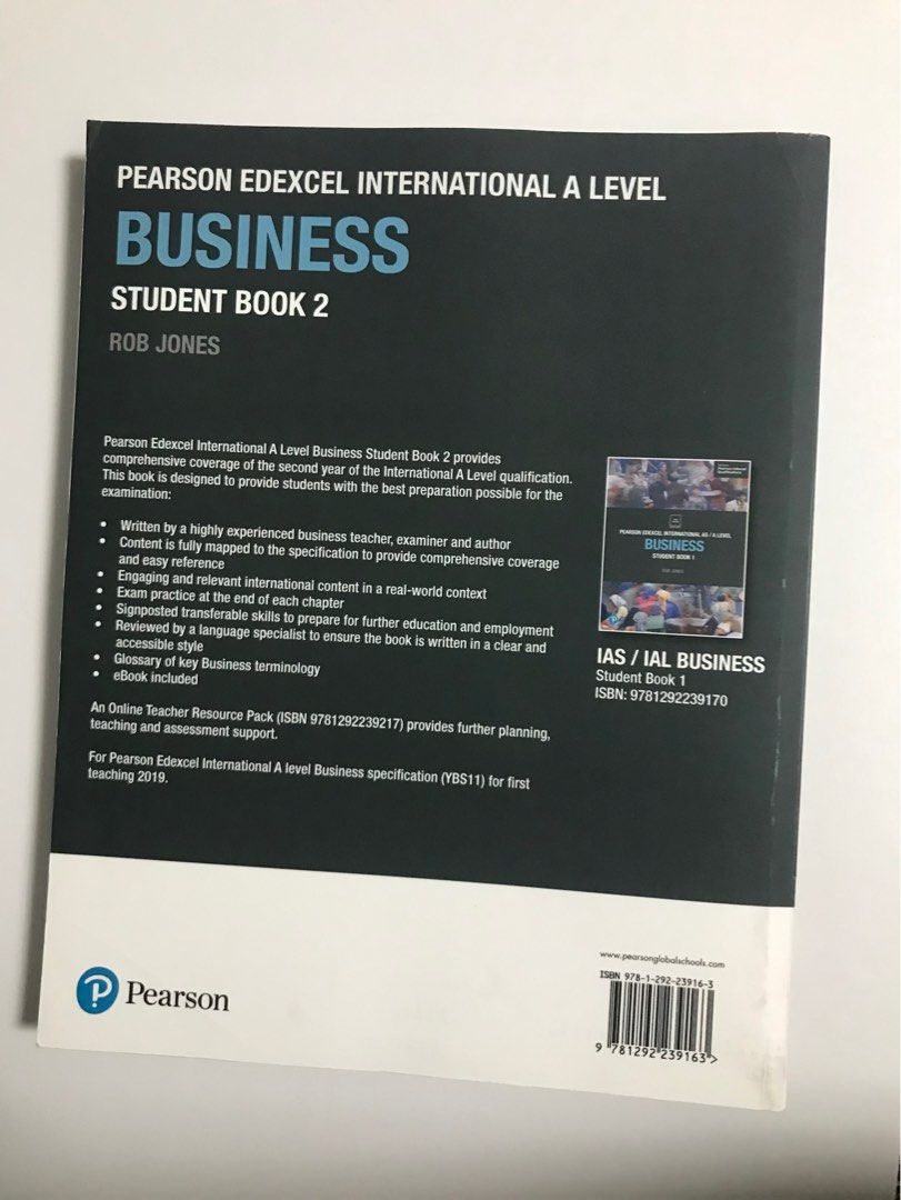 edexcel pearson international a level business book 2, 興趣及遊戲, 書本 & 文具 ...