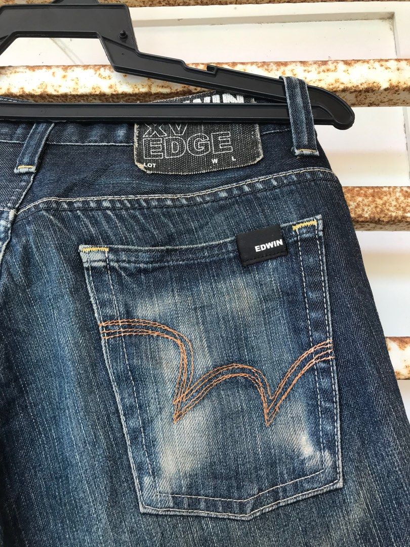 Edwin XV Edge Jeans Slim Straight Kain Karat Waist 30 Authentic, Men's Fashion, Bottoms, Jeans ...