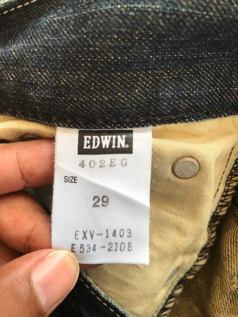 Edwin XV Edge Jeans Slim Straight Kain Karat Waist 30 Authentic, Men's Fashion, Bottoms, Jeans ...