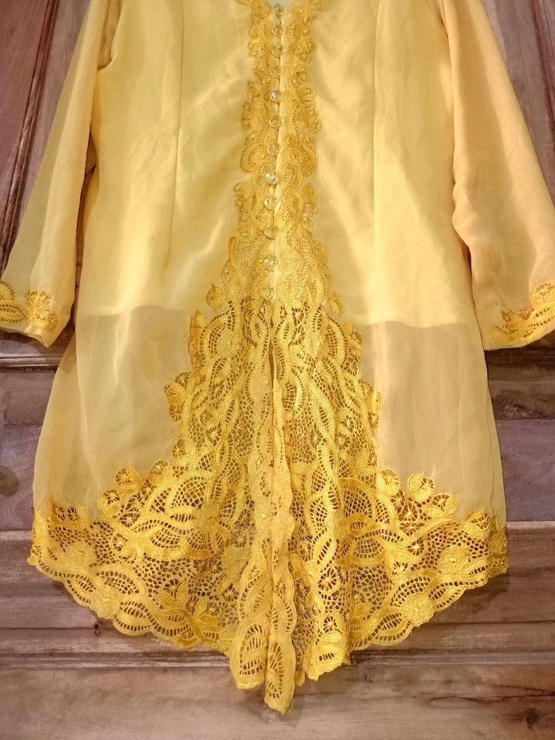 Encim Kuning Gold / Encim Gold / Kebaya Kuning / Kebaya Gold / Kebaya ...