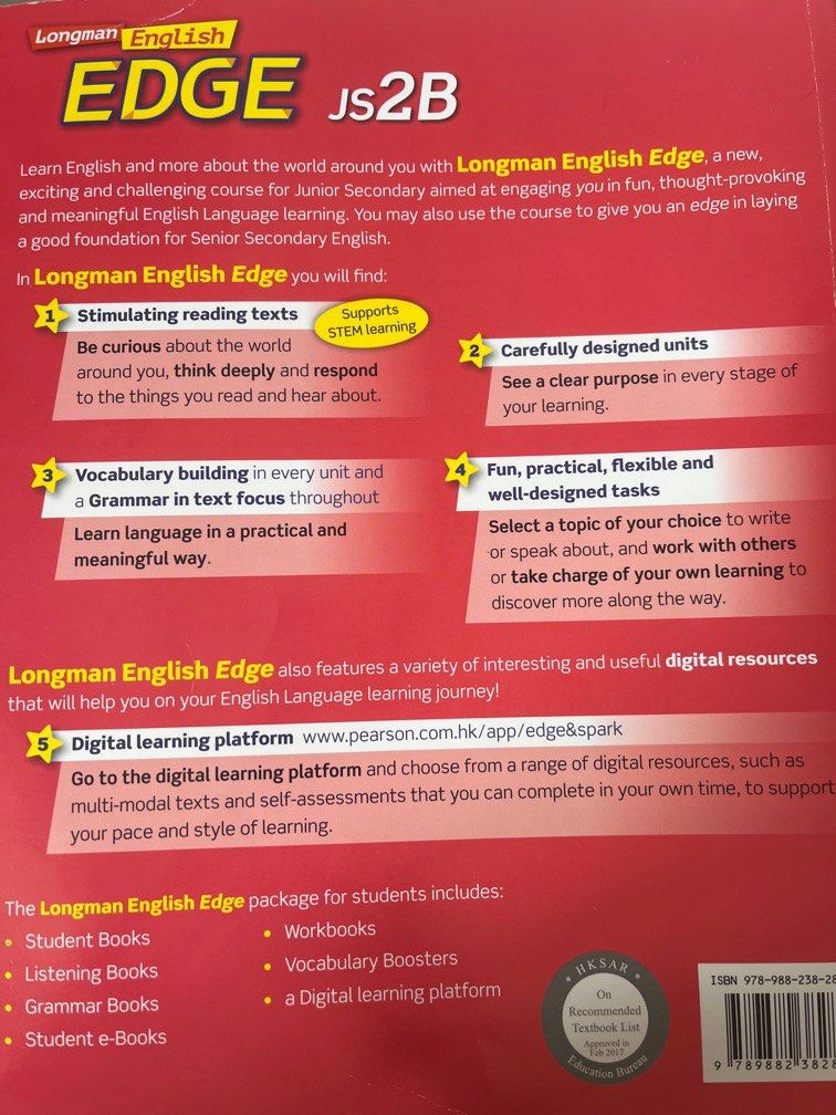 Longman English Edge 2A 2B, 興趣及遊戲, 書本 & 文具, 教科書 - Carousell