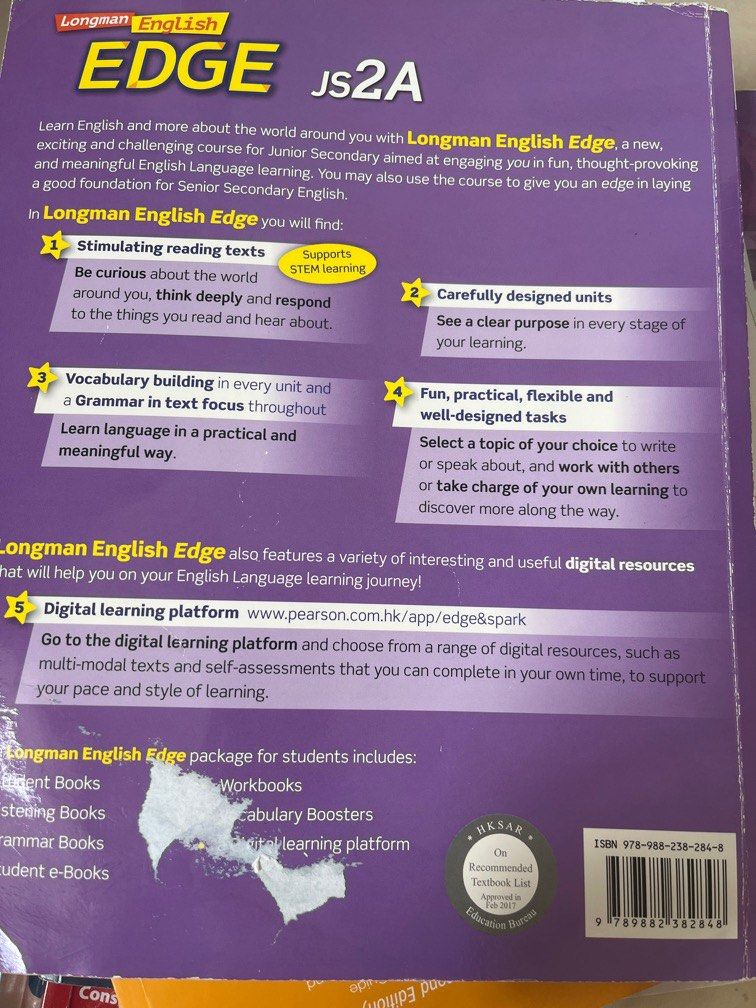 Longman English Edge 2A 2B, 興趣及遊戲, 書本 & 文具, 教科書 - Carousell