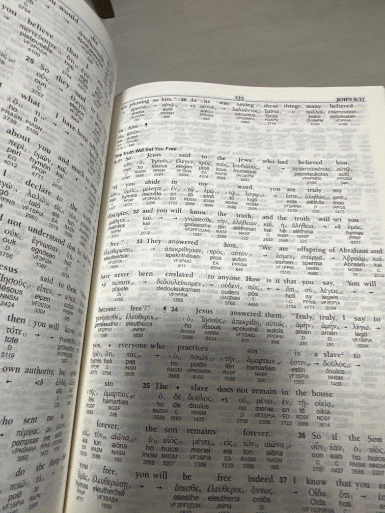 ESV Reverse interlinear new testament bible, Hobbies & Toys, Books ...