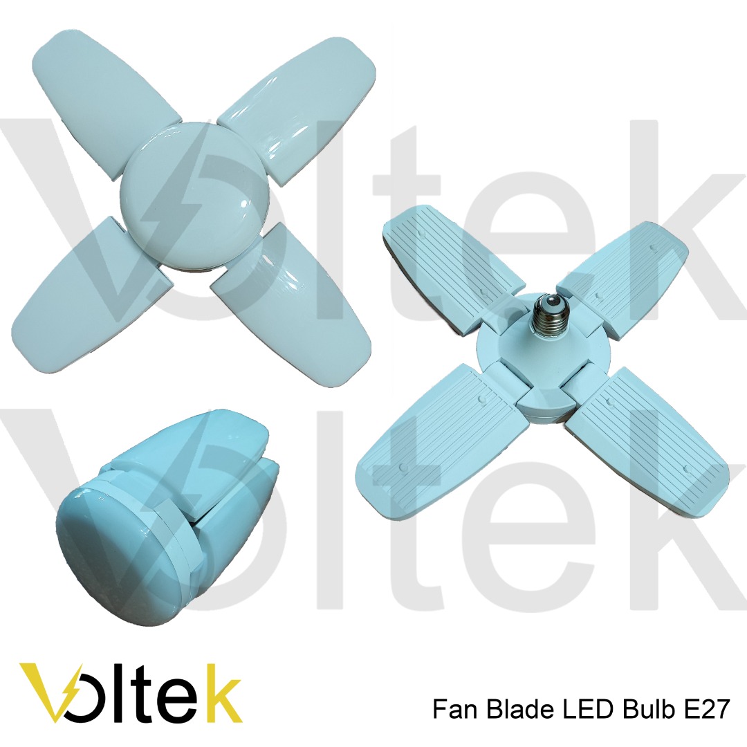 Fan Blade Led bulb foldable E27 60w daylight 6500K Fan Led bulb ...