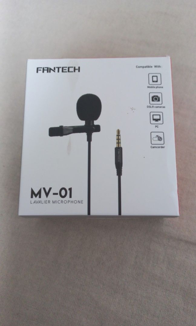 FANTECH MV-01 Lavalier Clip Lapel Microphone on Carousell