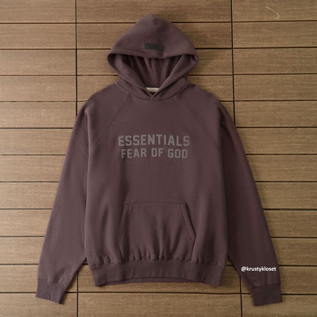 Fear of God Essentials SS23 Hoodie, Men's Fashion, Tops & Sets, Hoodies on Carousell