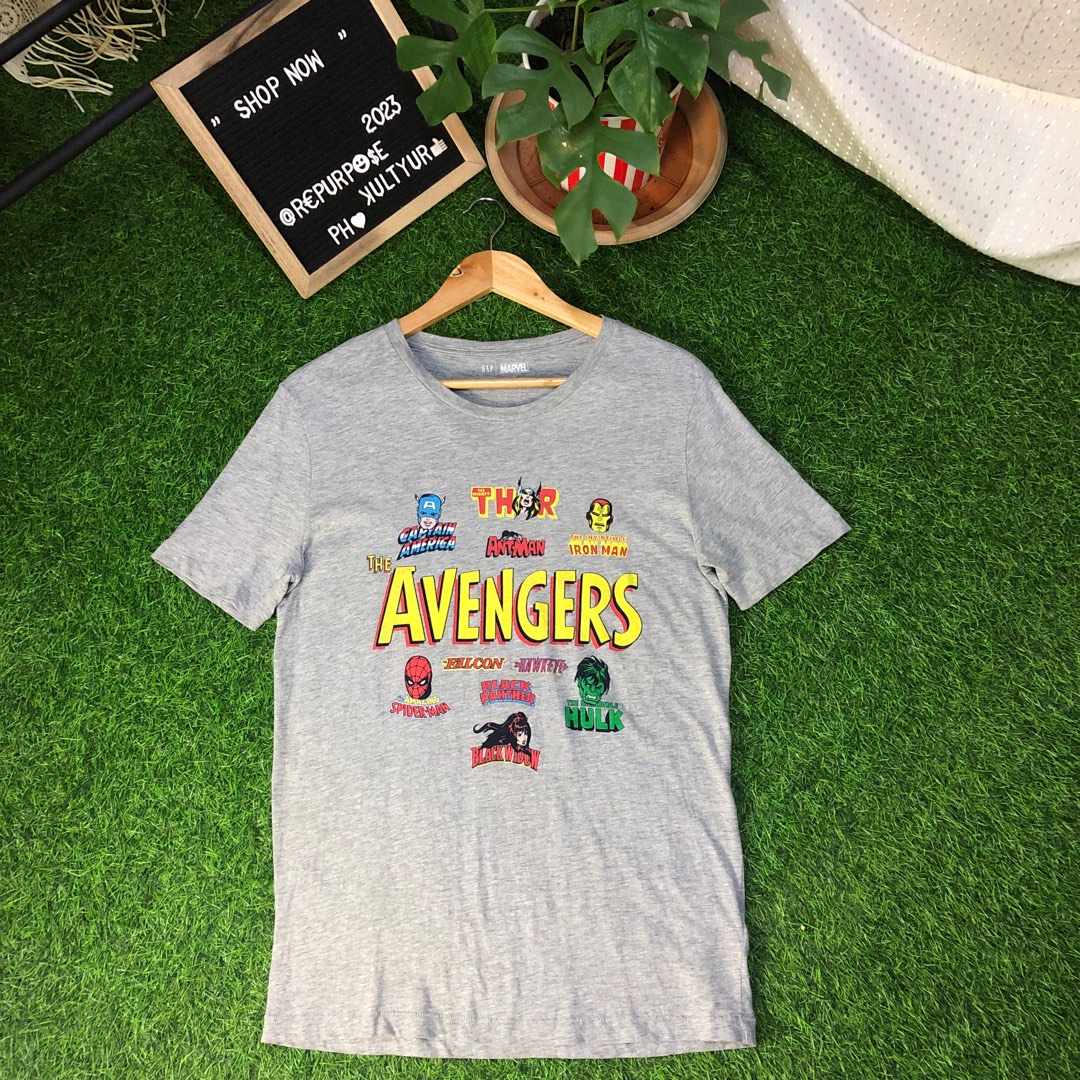 GAP x MARVEL collab Tshirt, Men's Fashion, Tops & Sets, Tshirts & Polo ...