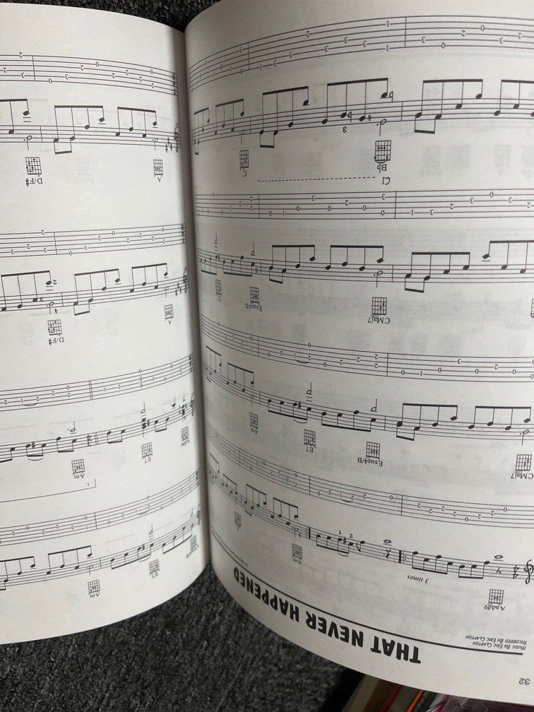 Guitar music score book, Hobbies & Toys, Books & Magazines, Fiction ...