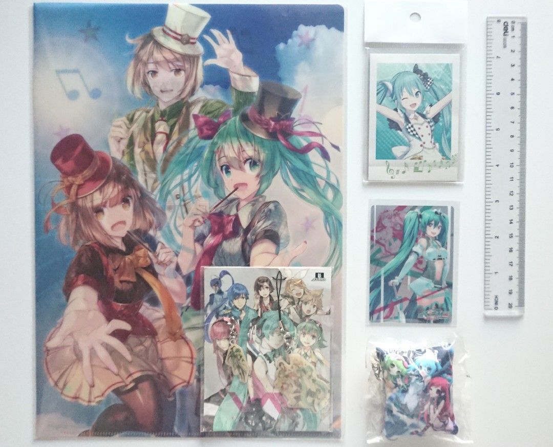 Hatsune Miku (vocaloid) bundle/set merch - Clearfile folder, Chrome ...