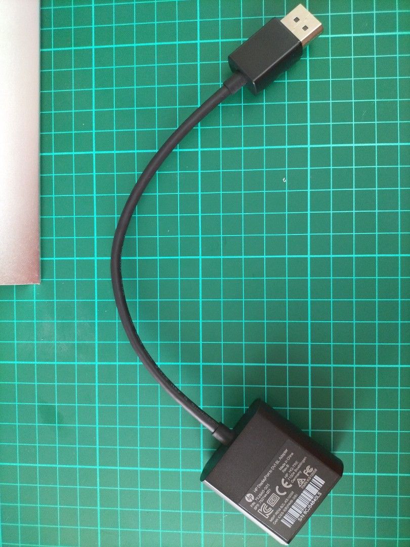 Original HP DisplayPort (DP) to DVI SL Adapter cable for Display ...