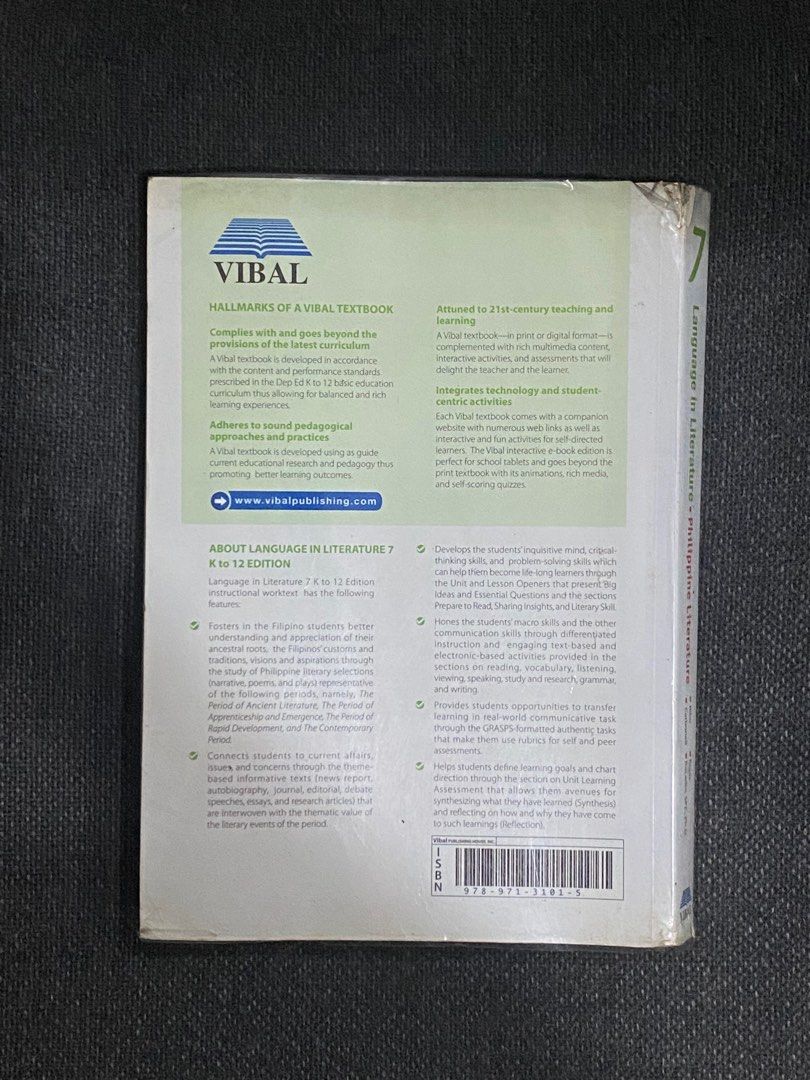Language in Literature 7 | Philippine Literature | Grade 7 Textbook ...