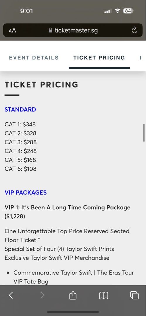 [HTB] - TAYLOR SWIFT THE ERAS TOUR (UOB CARD PRESALES & GENERAL SALES ...