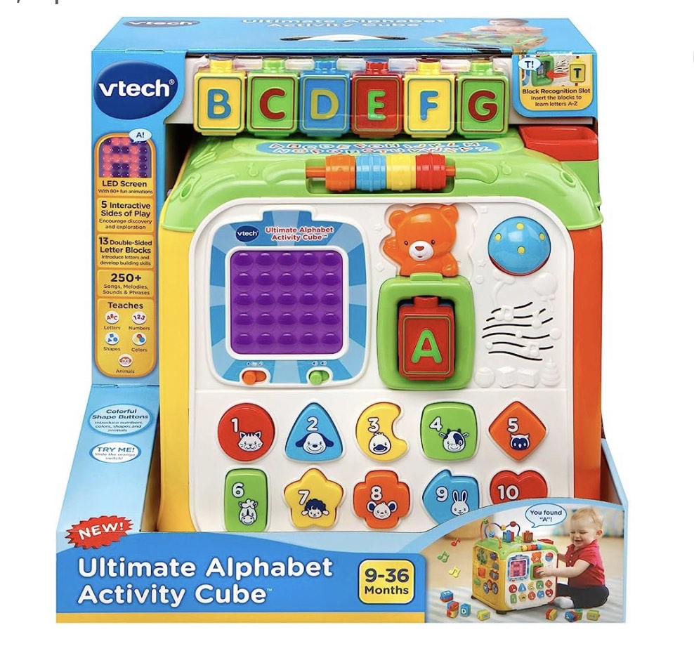 Huge Vtech Ultimate Alphabet Activity Cube w Alphabet Games Animal ...