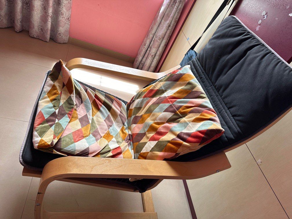 IKEA chair with leg rest, Furniture & Home Living, Furniture, Chairs on ...