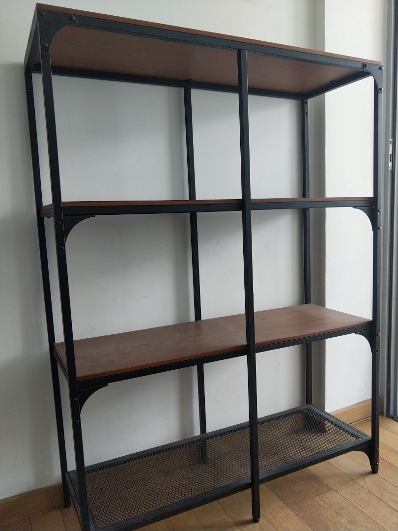 IKEA Fjallbo Shelving unit, black, 100x136 cm, Furniture & Home Living ...