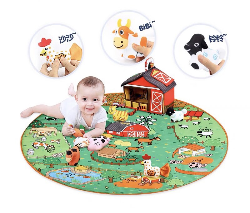 Jollybaby Farm Animals Activity Mat, Babies & Kids, Infant Playtime on ...