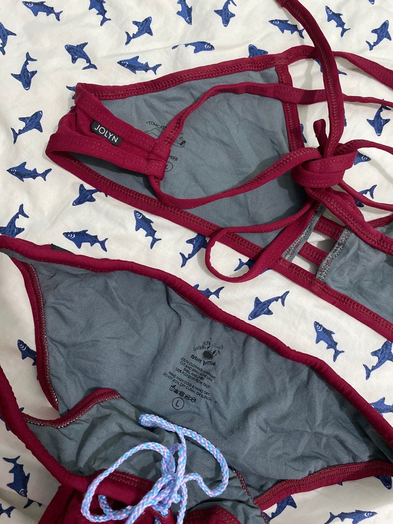 Jolyn maroon bikinin, Women's Fashion, Swimwear, Bikinis & Swimsuits on ...