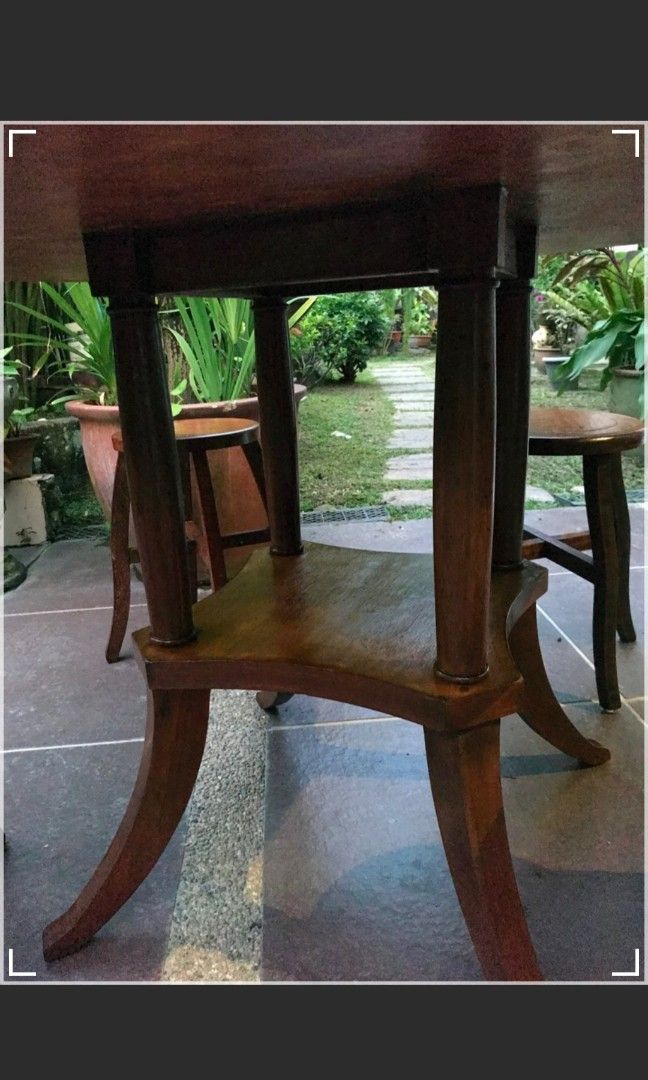 Last Century Chengal Wood Kopitiam Table Set FVUn3000922a11, Hobbies ...