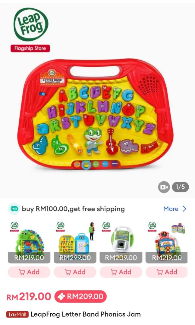 LeapFrog Letter BAND Phonics Jam, Babies & Kids, Infant Playtime on ...