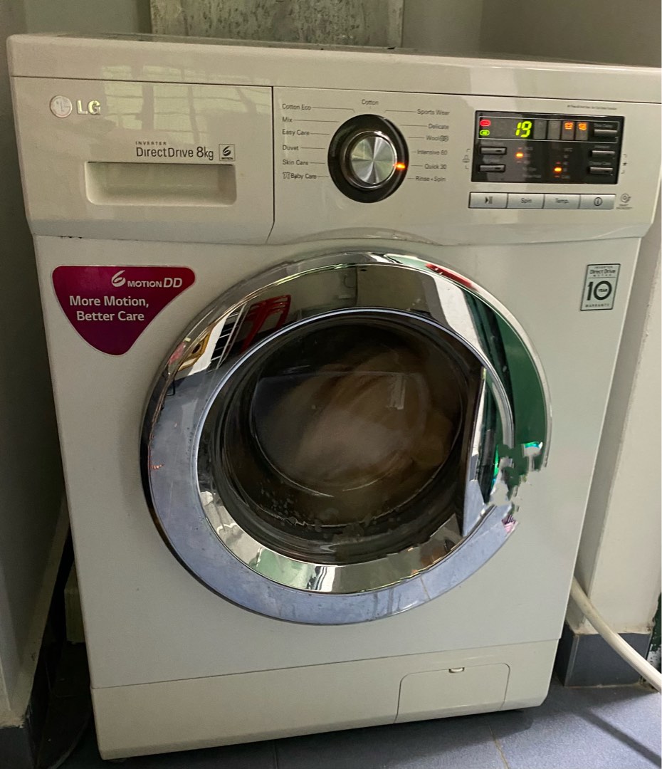LG Inverter Direct Drive 8 kg washing machine, TV & Home Appliances ...