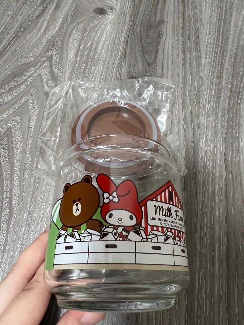 Line Friends x Sanrio Glass Container Collection, Hobbies & Toys ...