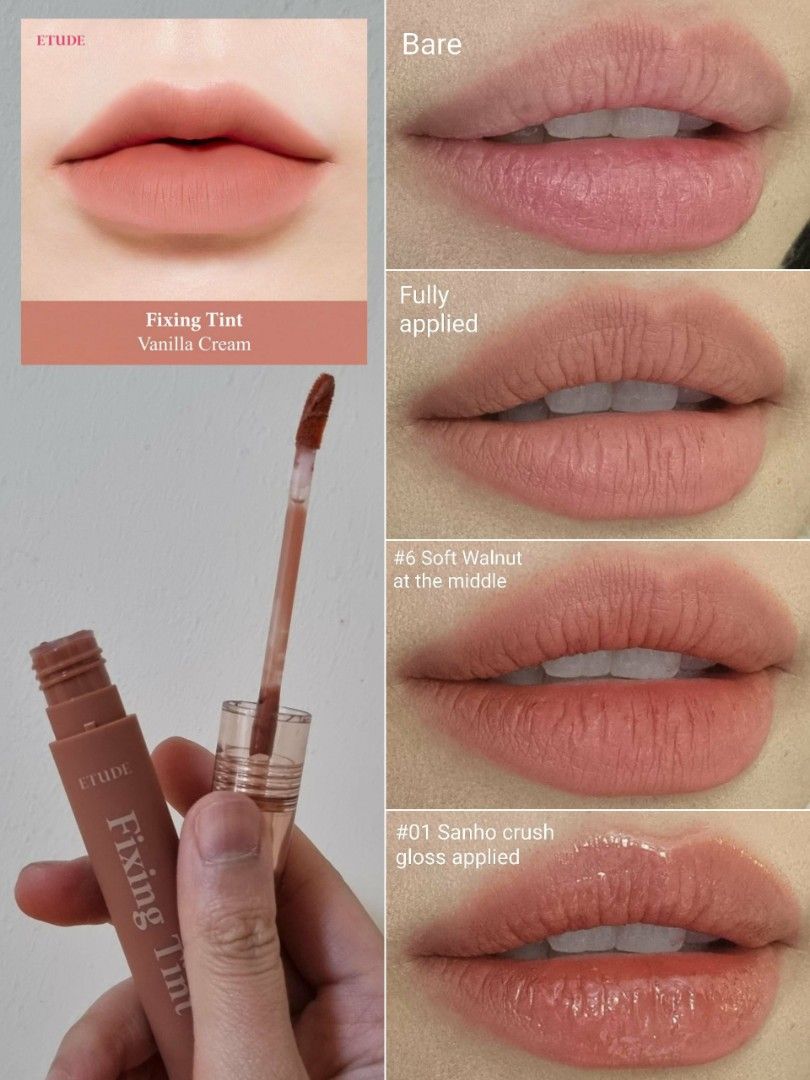lip tints (peripera ink matte blur tint, etude house fixing tints ...