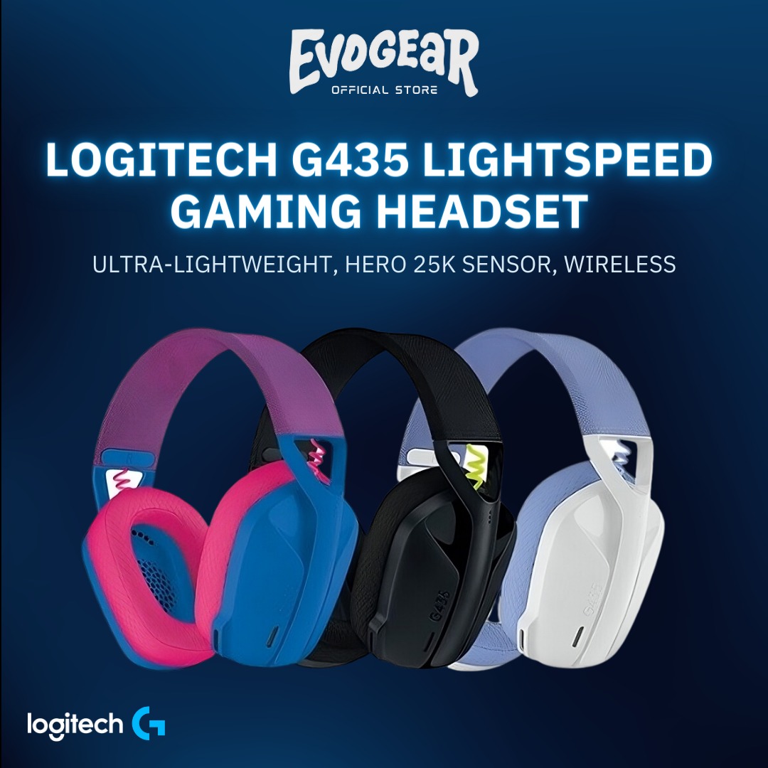 Logitech G435 LIGHTSPEED Gaming Headset, Audio, Headphones & Headsets ...