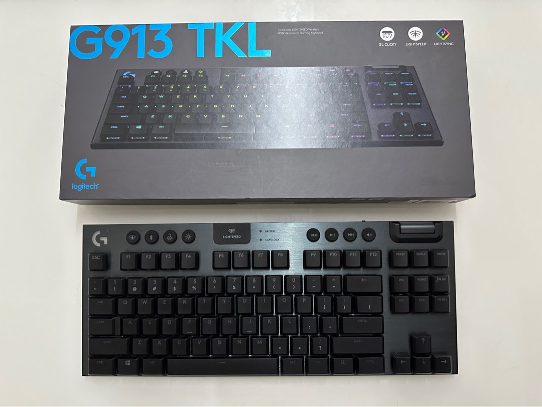 Logitech G913 TKL Tenkeyless LIGHTSPEED Wireless RGB Mechanical Gaming ...