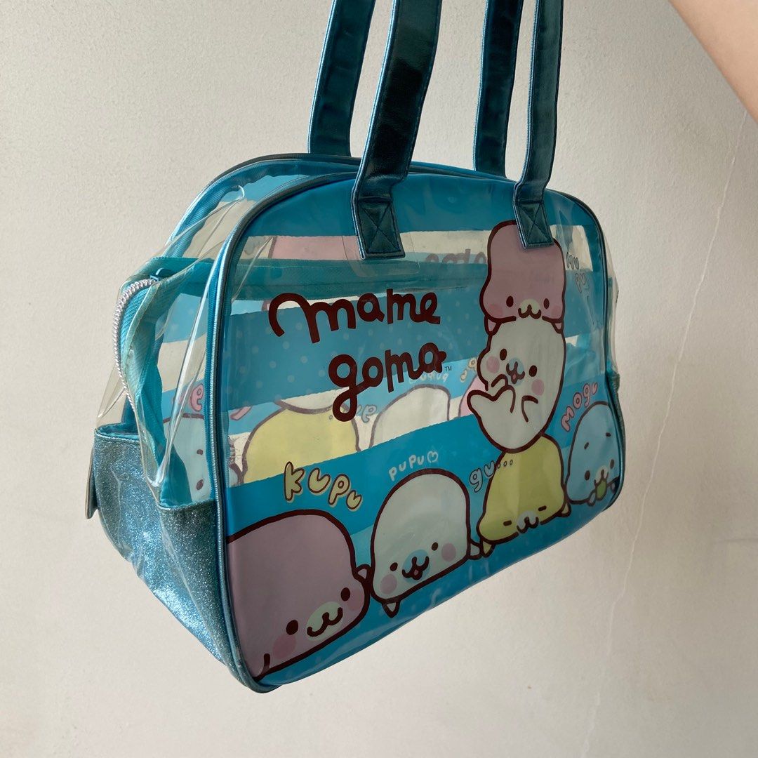 Mamegoma waterproof blue transparent tote bag, Women's Fashion, Bags ...