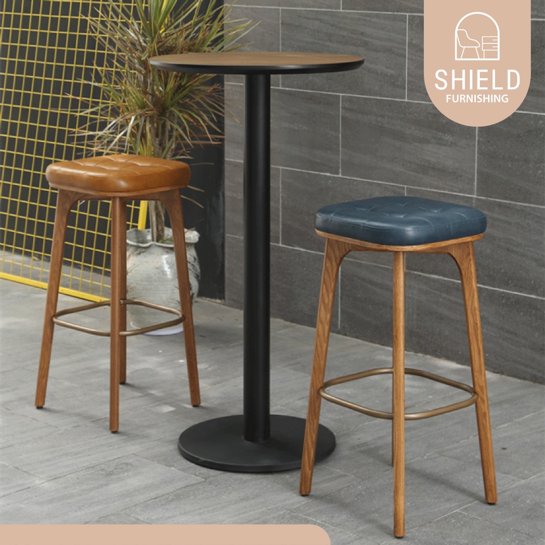 Matt Modern Bar Stool Solid Wood, Furniture & Home Living, Furniture ...
