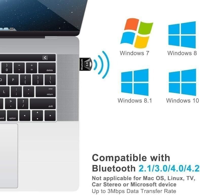 Maxuni Bluetooth 5.0 Usb Dongle Adapter for PC, Bluetooth Receiver for ...