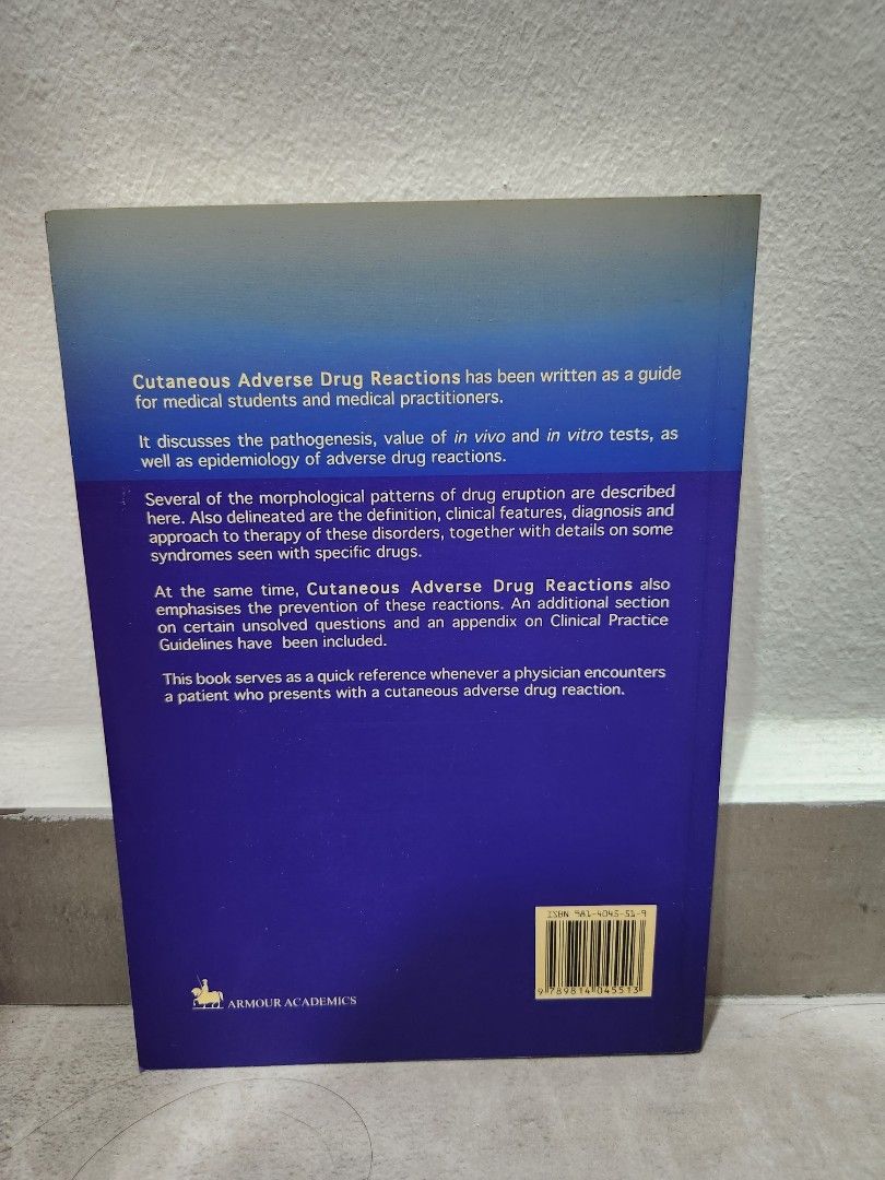 Medical Textbook - cutaneous adverse drug reactions, Hobbies & Toys ...